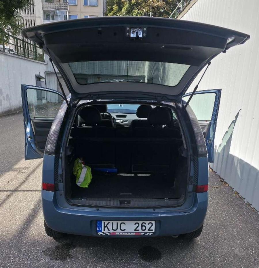Blue Opel Meriva 2006 in Vilnius, with an engine capacity of 1.80 L and mileage of 169 thousand km for 950 €, photo 7 on AUTOMOTO.COM.LV