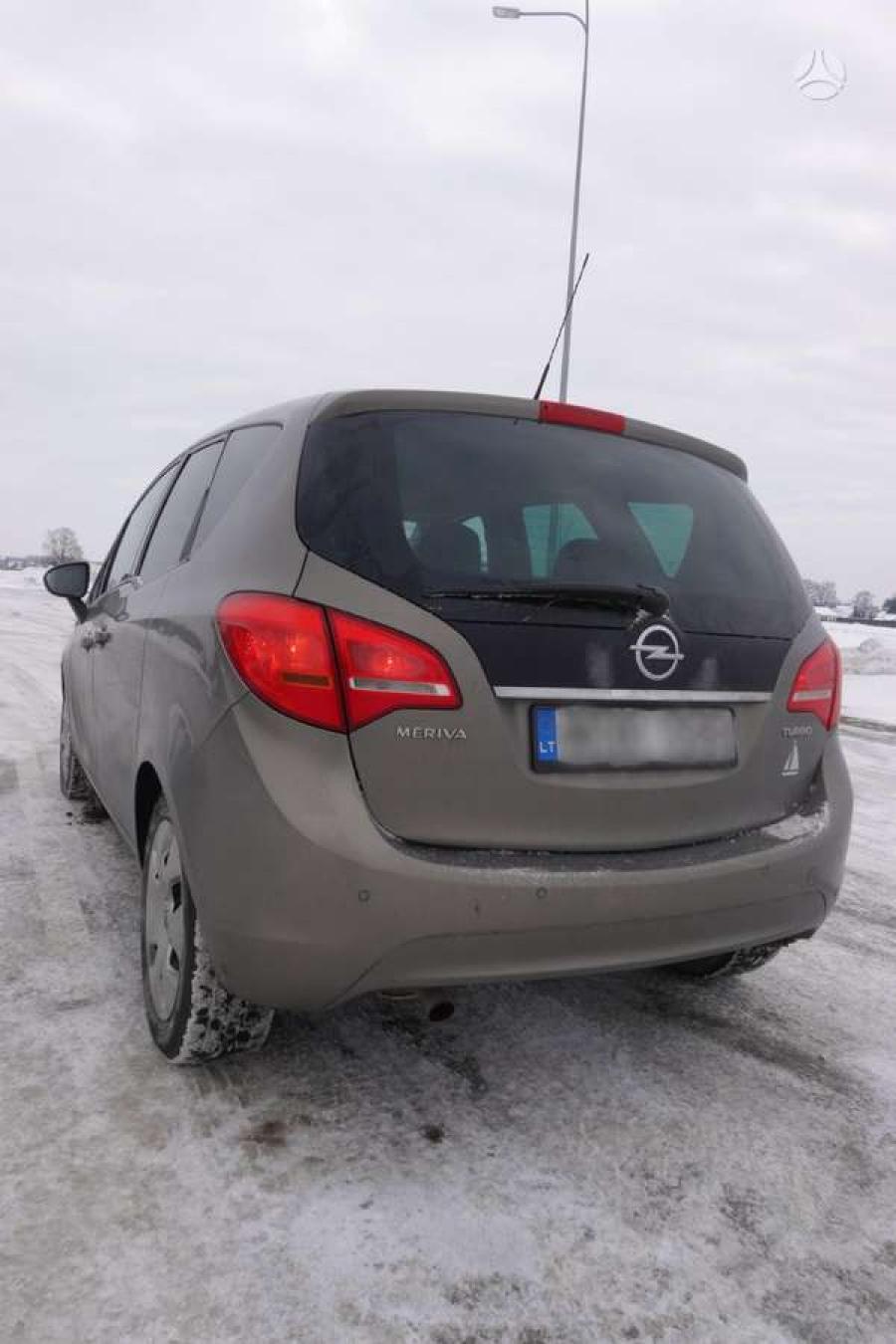 Brown Opel Meriva 2012 in Siauliai, with an engine capacity of 1.39 L and mileage of 155 thousand km for 4300 €, photo 6 on AUTOMOTO.COM.LV