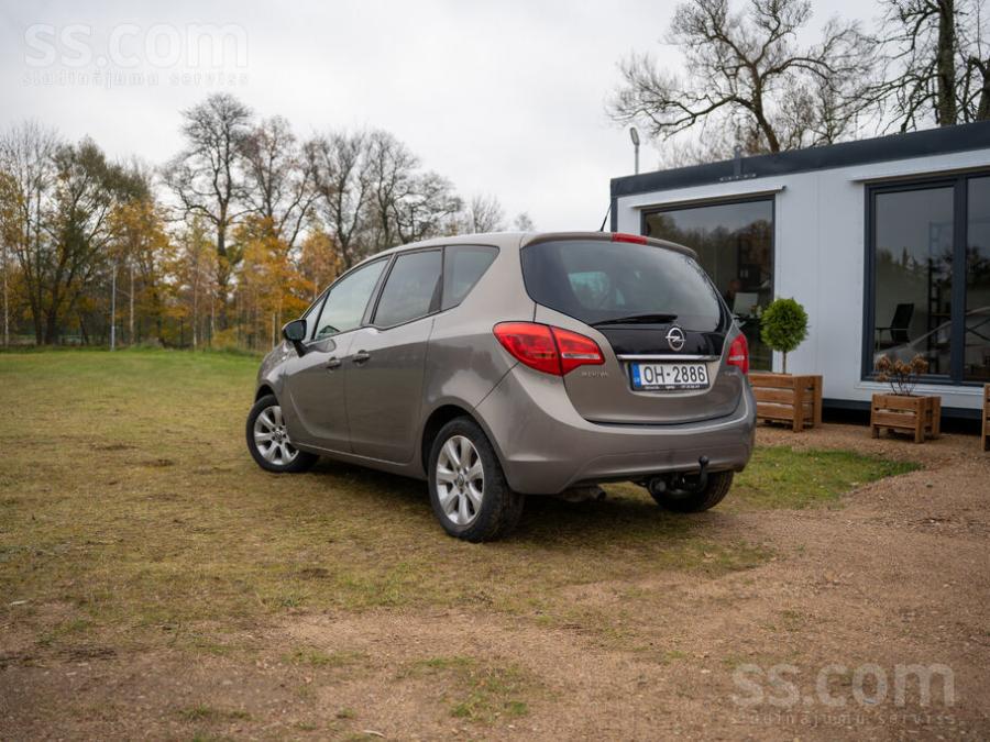 Brown Opel Meriva 2013 in Kuldiga, with an engine capacity of 1.40 L and mileage of 201 thousand km for 4990 €, photo 16 on AUTOMOTO.COM.LV