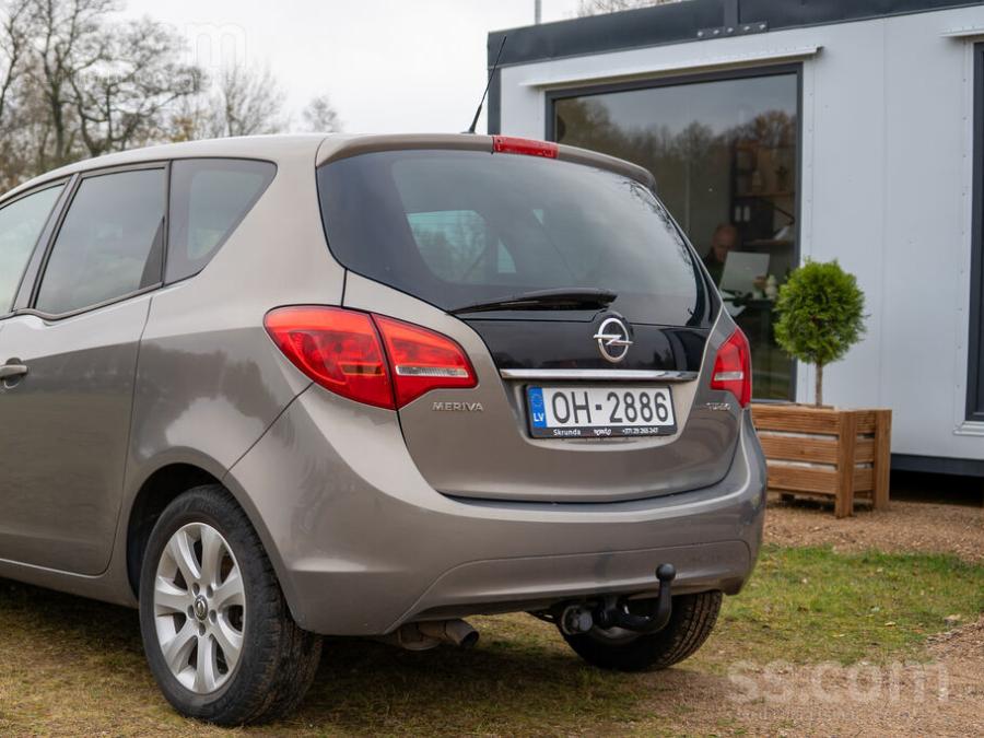 Brown Opel Meriva 2013 in Kuldiga, with an engine capacity of 1.40 L and mileage of 201 thousand km for 4990 €, photo 18 on AUTOMOTO.COM.LV