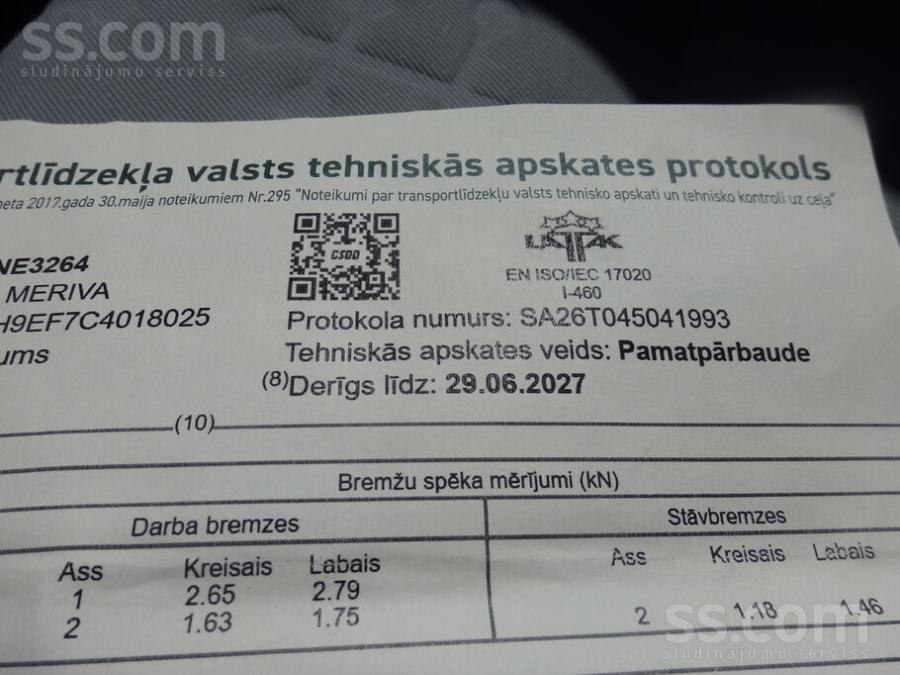 Brūns Opel Meriva 2011 Saldus, ar dzinēja tilpumu 1.70 L un nobraukumu 197 tūkst. km par 2800 €, foto 10 vietnē AUTOMOTO.COM.LV