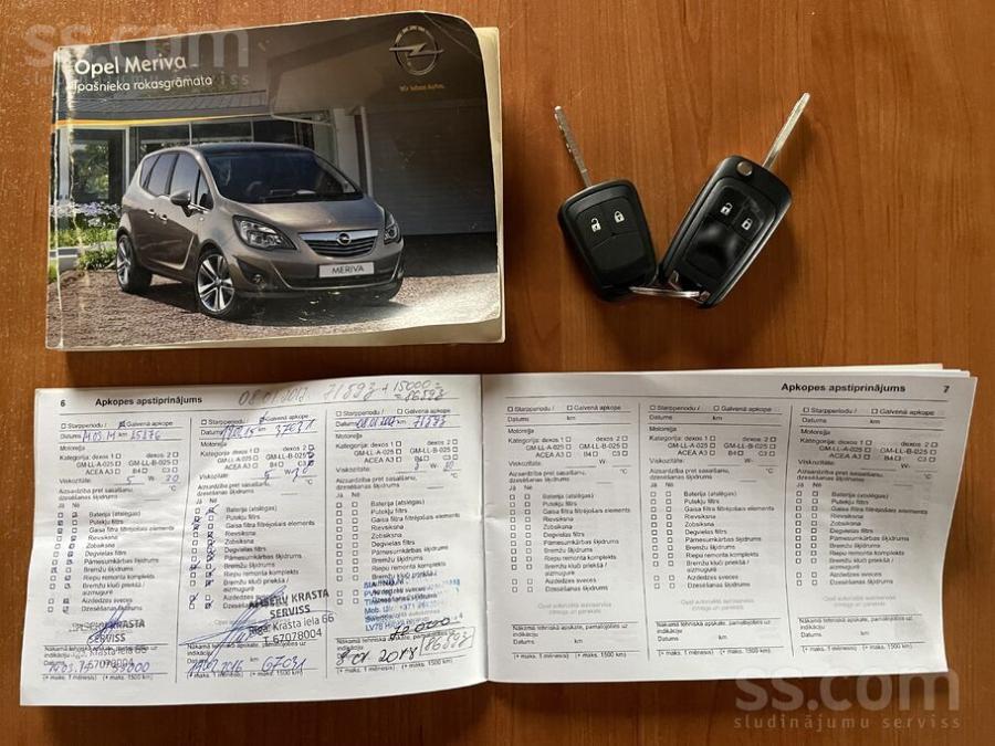Зеленый Опель Мерива 2012 в Талси, объемом двигателя 1.40 л и пробегом 209 тыс. км за 3700 €, фото 29 на AUTOMOTO.COM.LV