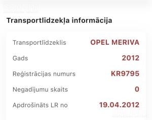 Зеленый Опель Мерива 2012 в Талси, объемом двигателя 1.40 л и пробегом 209 тыс. км за 3700 €, фото 30 на AUTOMOTO.COM.LV