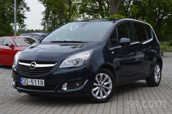 Green Opel Meriva 2015 in Tukums, with an engine capacity of 1.40 L and mileage of 202 thousand km for 6595 €, photo 1 on AUTOMOTO.COM.LV