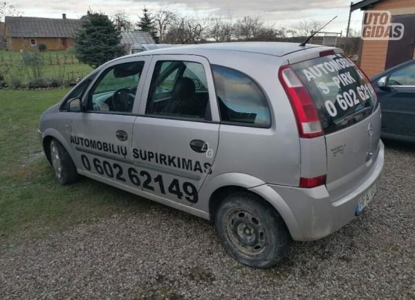 Grey Opel Meriva 2003 in Kretinga, with an engine capacity of 1.60 L and mileage of 321 thousand km for 299 €, photo 1 on AUTOMOTO.COM.LV