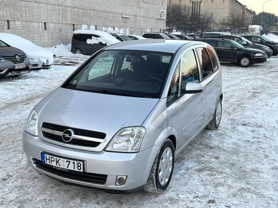 Pelēks Opel Meriva 2005 Viļņa, ar dzinēja tilpumu 1.60 L un nobraukumu 134 tūkst. km par 1000 €, foto 6 vietnē AUTOMOTO.COM.LV