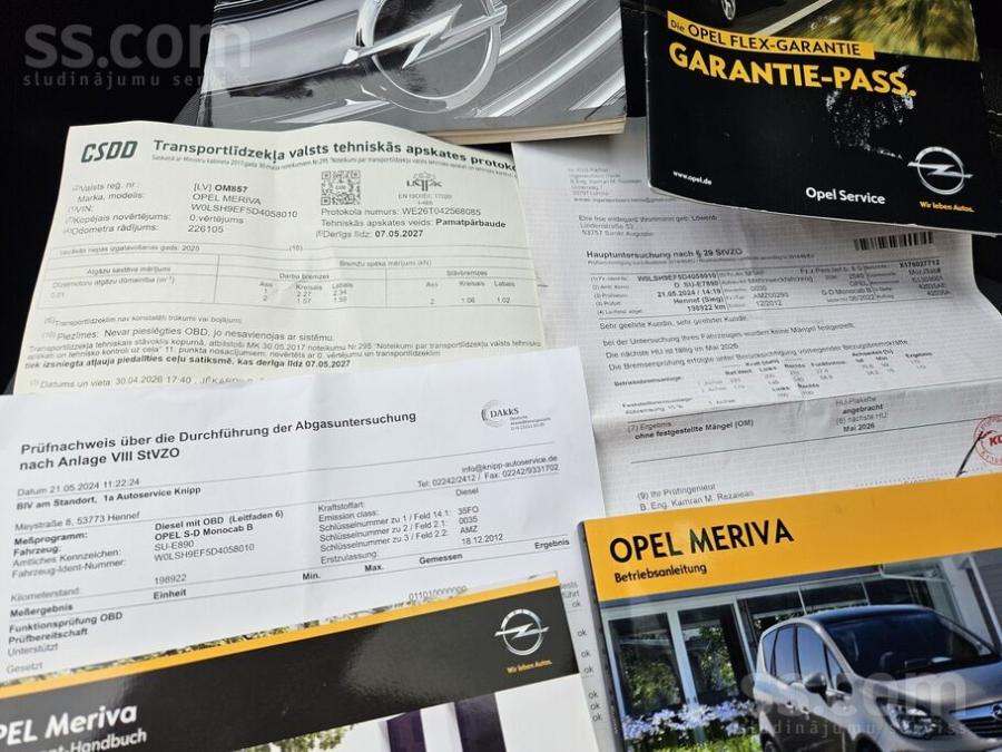 Серый Опель Мерива 2012 в Екабпилс, объемом двигателя 1.70 л и пробегом 227 тыс. км за 4990 €, фото 35 на AUTOMOTO.COM.LV