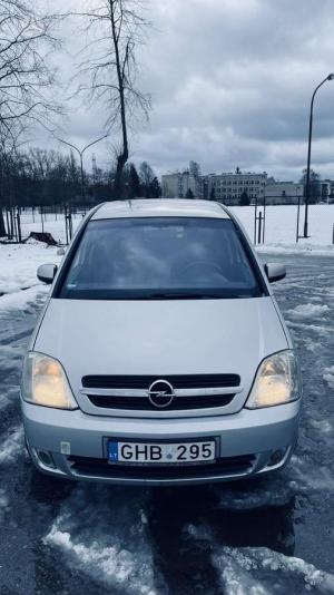 Grey Opel Meriva 2004 in Klaipeda, with an engine capacity of 1.69 L and mileage of 256 thousand km for 650 €, photo  on AUTOMOTO.COM.LV