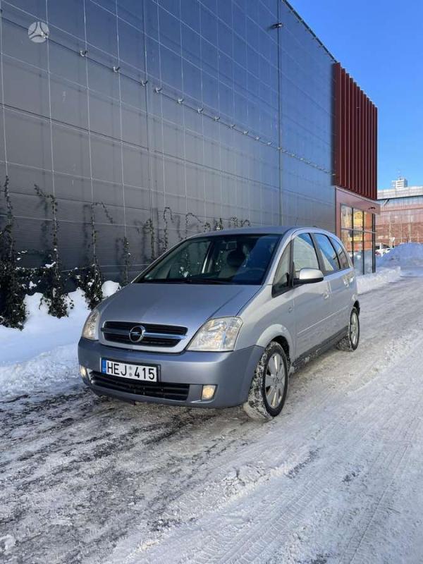 Grey Opel Meriva 2004 in Klaipeda, with an engine capacity of 1.60 L and mileage of 280 thousand km for 720 €, photo 1 on AUTOMOTO.COM.LV