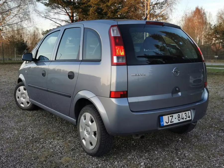 Pelēks Opel Meriva 2004 Kuldīga, ar dzinēja tilpumu 1.60 L un nobraukumu 167 tūkst. km par 1390 €, foto 5 vietnē AUTOMOTO.COM.LV