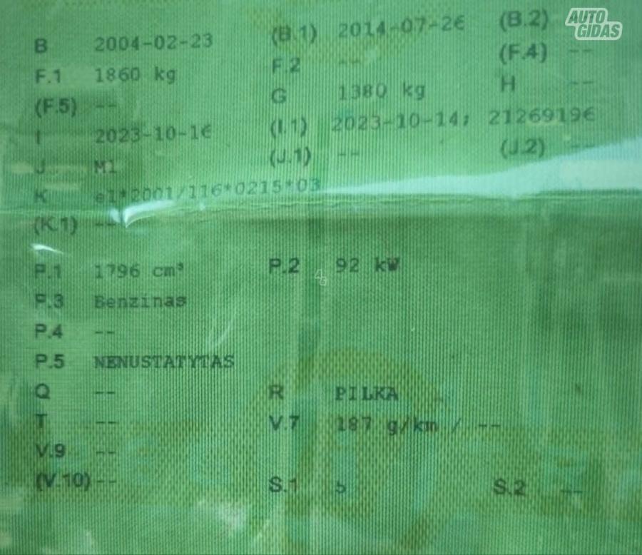 Серый Опель Мерива 2004 в Вильнюс, объемом двигателя 1.80 л и пробегом 208 тыс. км за 1000 €, фото 5 на AUTOMOTO.COM.LV