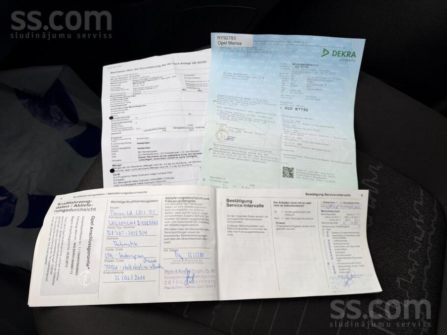 Серый Опель Мерива 2011 в Елгава, объемом двигателя 1.70 л и пробегом 0 тыс. км за 4150 €, фото 22 на AUTOMOTO.COM.LV