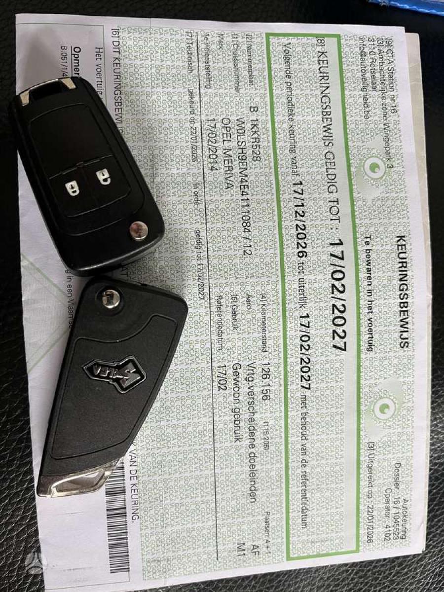Pelēks Opel Meriva 2014 Šauļi, ar dzinēja tilpumu 1.36 L un nobraukumu 133 tūkst. km par 5500 €, foto 21 vietnē AUTOMOTO.COM.LV