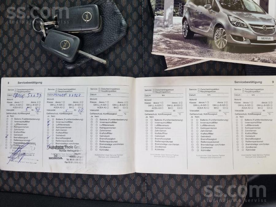 Серый Опель Мерива 2015 в Огре, объемом двигателя 1.40 л и пробегом 99 тыс. км за 7750 €, фото 26 на AUTOMOTO.COM.LV