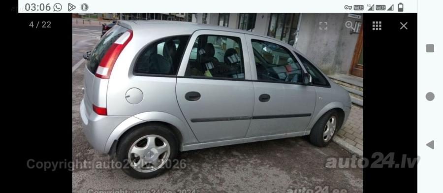 Pelēks Opel Meriva 2004 Tallina, ar dzinēja tilpumu 0.00 L un nobraukumu 0 tūkst. km par 999 €, foto 4 vietnē AUTOMOTO.COM.LV