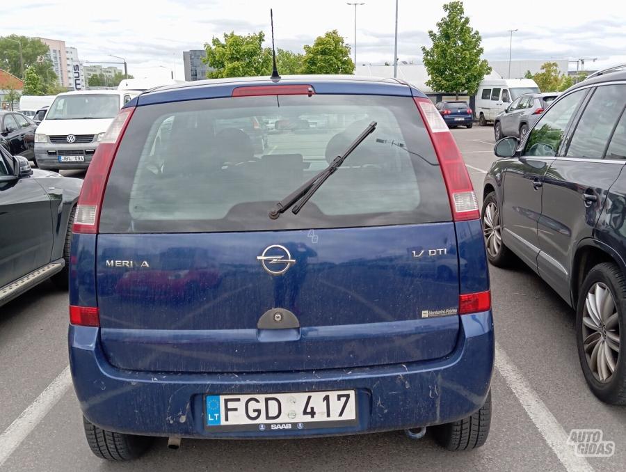 Opel Meriva 2004 in Vilnius, with an engine capacity of 1.70 L and mileage of 274 thousand km for 650 €, photo 7 on AUTOMOTO.COM.LV