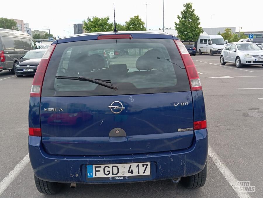 Opel Meriva 2004 in Vilnius, with an engine capacity of 1.70 L and mileage of 274 thousand km for 600 €, photo 7 on AUTOMOTO.COM.LV