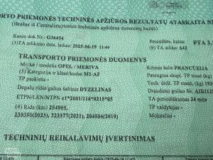 Опель Мерива 2005 в Шяуляй, объемом двигателя 1.70 л и пробегом 0 тыс. км за 799 €, фото 20 на AUTOMOTO.COM.LV