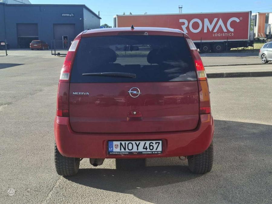 Sarkans Opel Meriva 2005 Plungė, ar dzinēja tilpumu 1.36 L un nobraukumu 125 tūkst. km par 850 €, foto 5 vietnē AUTOMOTO.COM.LV