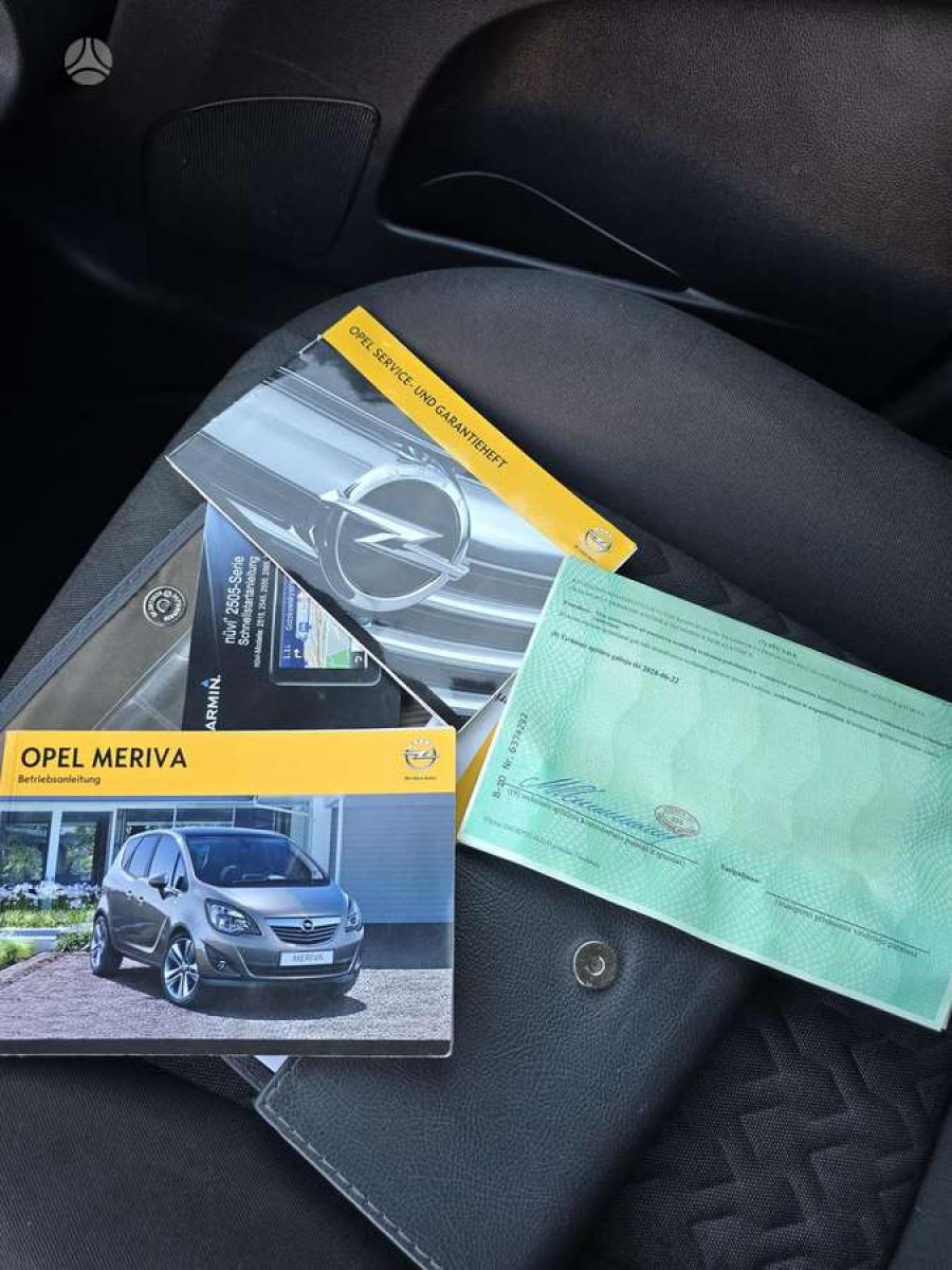 Yellow Opel Meriva 2013 in Utena, with an engine capacity of 1.69 L and mileage of 169 thousand km for 3750 €, photo 25 on AUTOMOTO.COM.LV