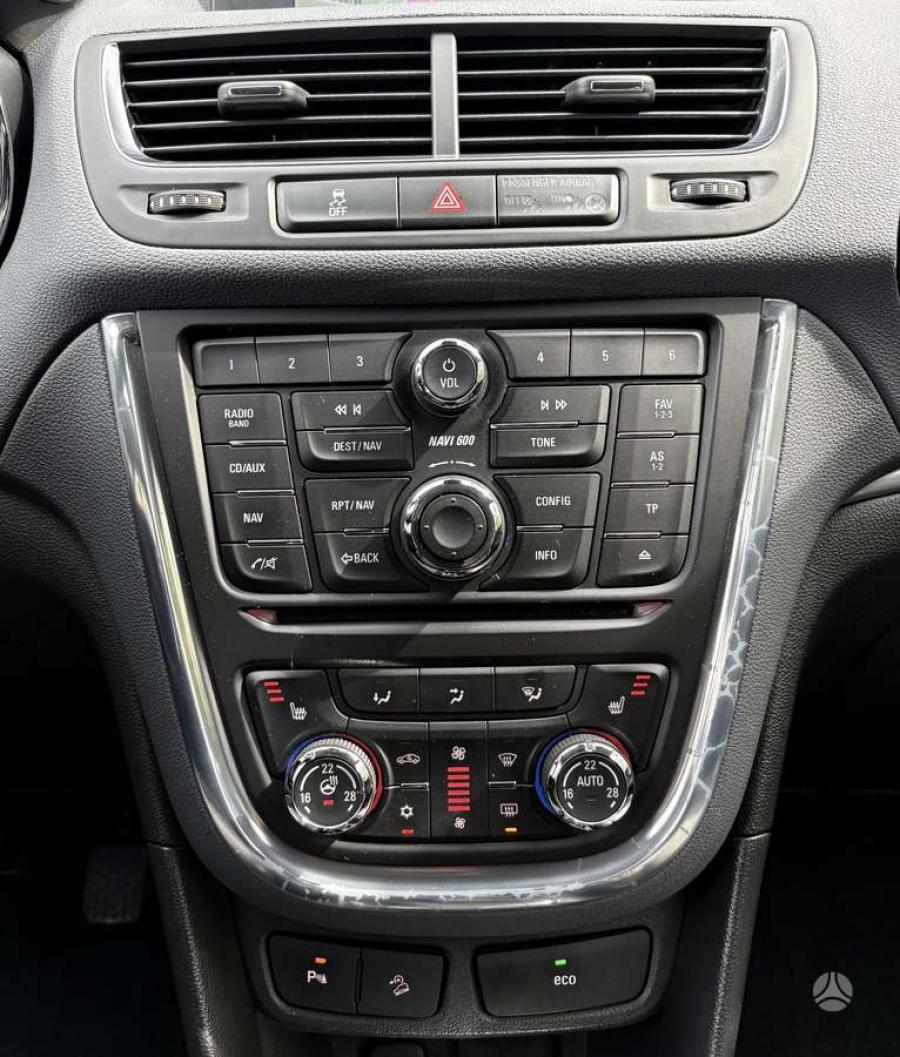 Black Opel Mokka 2013 in Druskininkai, with an engine capacity of 1.69 L and mileage of 179 thousand km for 7350 €, photo 25 on AUTOMOTO.COM.LV