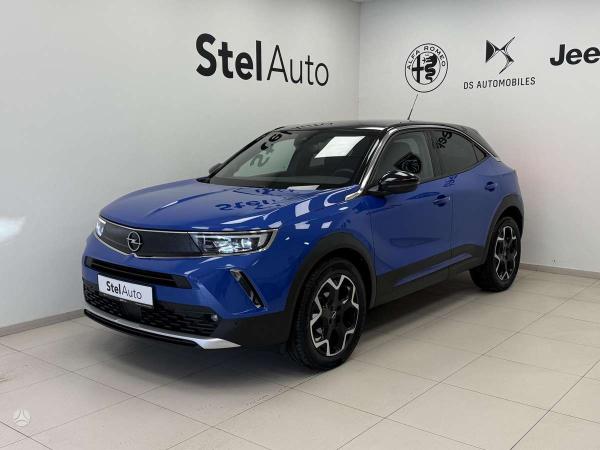 Blue Opel Mokka 2022 in Vilnius, with an engine capacity of 1.20 L and mileage of 52 thousand km for 16900 €, photo 1 on AUTOMOTO.COM.LV