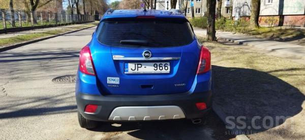 Blue Opel Mokka 2014 in Riga, with an engine capacity of 1.40 L and mileage of 94 thousand km for 7000 €, photo 3 on AUTOMOTO.COM.LV