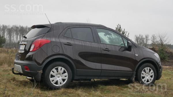 Brown Opel Mokka 2016 in Riga, with an engine capacity of 1.60 L and mileage of 225 thousand km for 7300 €, photo 6 on AUTOMOTO.COM.LV