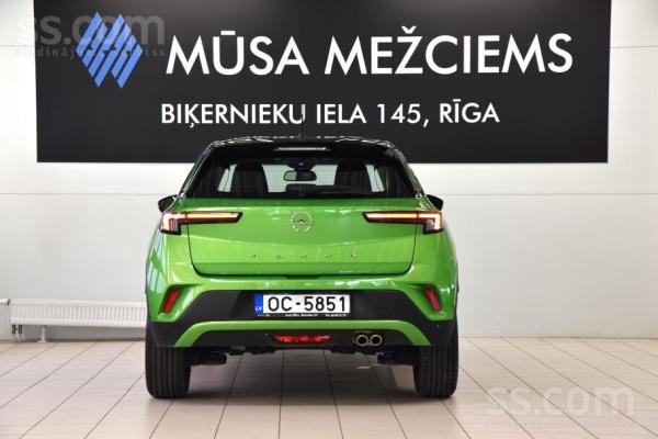 Green Opel Mokka 2025 in Riga, with an engine capacity of 1.20 L and mileage of 10 thousand km for 20990 €, photo 7 on AUTOMOTO.COM.LV