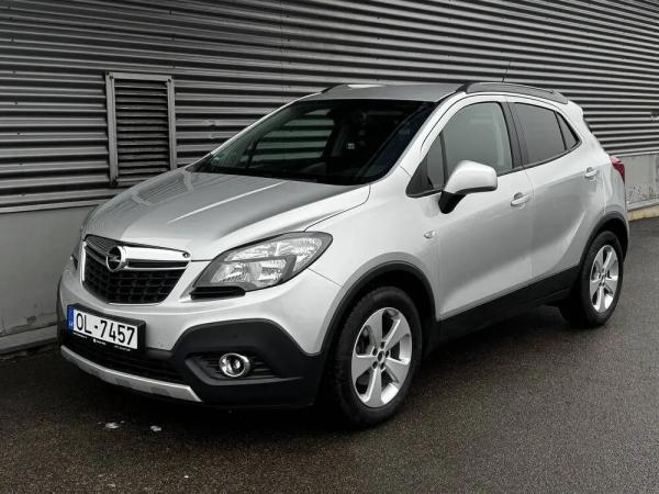 Grey Opel Mokka 2016 in Riga, with an engine capacity of 1.60 L and mileage of 124 thousand km for 7300 €, photo 1 on AUTOMOTO.COM.LV