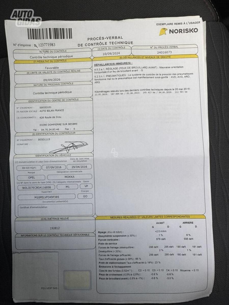 Red Opel Mokka 2016 in Taurage, with an engine capacity of 1.60 L and mileage of 216 thousand km for 7300 €, photo 28 on AUTOMOTO.COM.LV