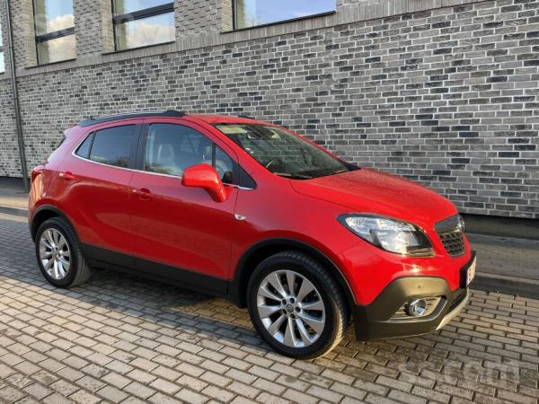 Red Opel Mokka 2016 in Tukums, with an engine capacity of 1.60 L and mileage of 202 thousand km for 6990 €, photo 7 on AUTOMOTO.COM.LV