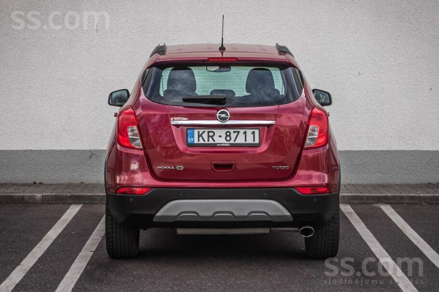 Red Opel Mokka 2017 in Riga, with an engine capacity of 1.40 L and mileage of 134 thousand km for 10990 €, photo 6 on AUTOMOTO.COM.LV