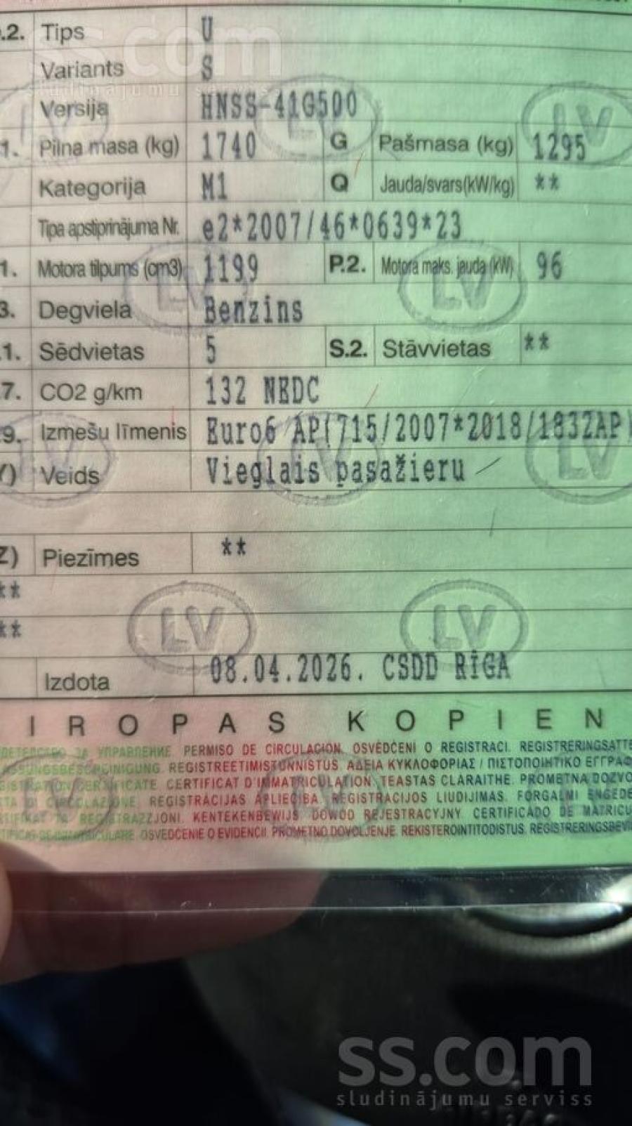 Red Opel Mokka 2023 in Riga, with an engine capacity of 1.20 L and mileage of 65 thousand km for 14000 €, photo 9 on AUTOMOTO.COM.LV