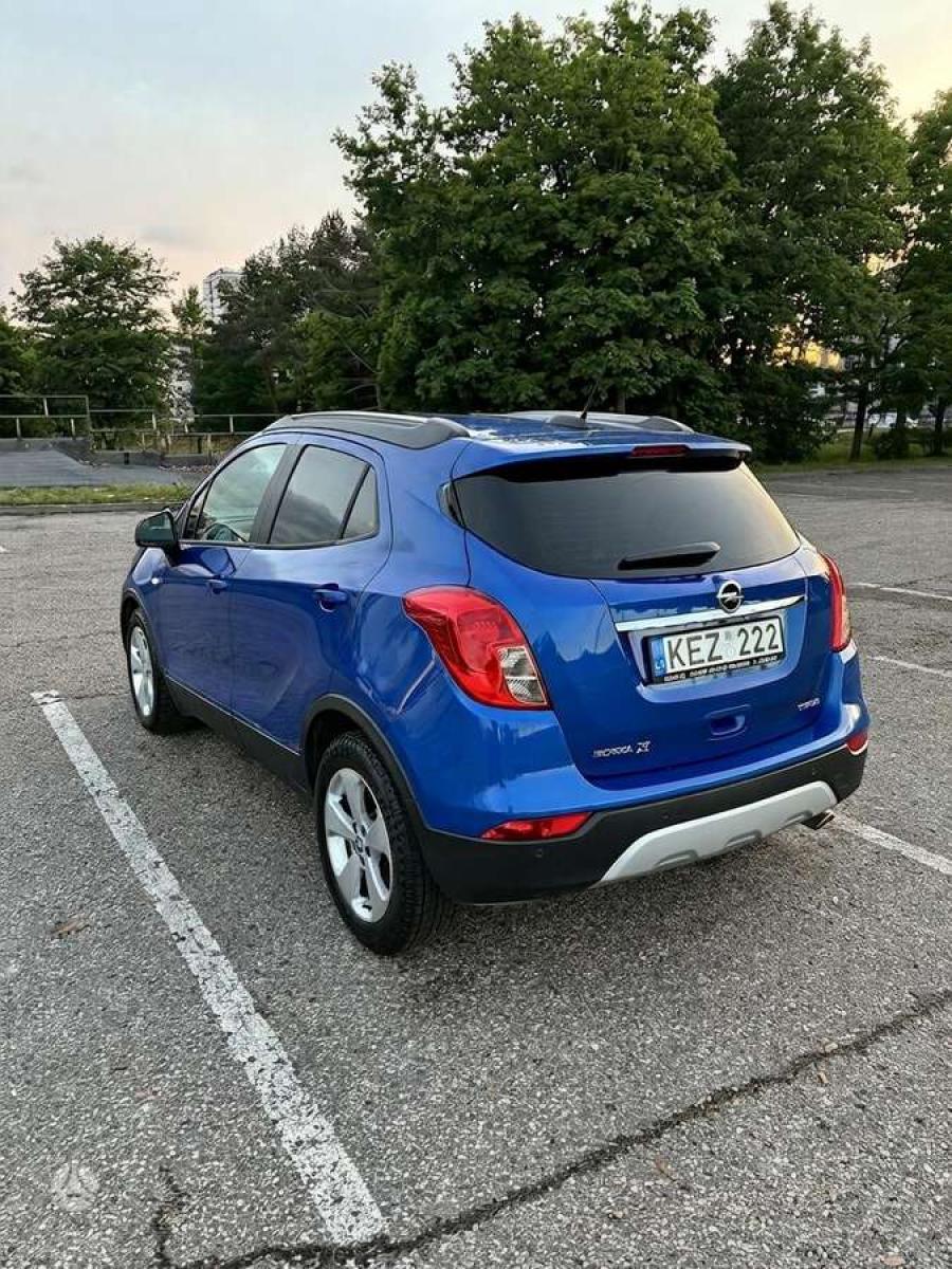 Blue Opel Mokka X 2018 in Vilnius, with an engine capacity of 1.36 L and mileage of 189 thousand km for 9990 €, photo 8 on AUTOMOTO.COM.LV