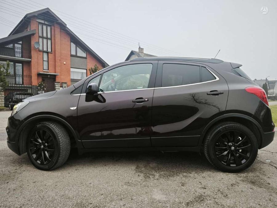 Red Opel Mokka X 2017 in Panevezys, with an engine capacity of 1.60 L and mileage of 188 thousand km for 5850 €, photo 3 on AUTOMOTO.COM.LV