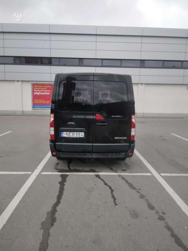Melns Opel Movano 2013 Klaipėda, ar dzinēja tilpumu 2.30 L un nobraukumu 269 tūkst. km par 8300 €, foto 2 vietnē AUTOMOTO.COM.LV