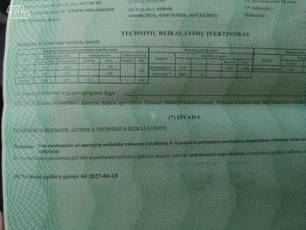 Синий Опель Movano 2004 в Клайпеда, объемом двигателя 3.00 л и пробегом 452 тыс. км за 1700 €, фото 9 на AUTOMOTO.COM.LV