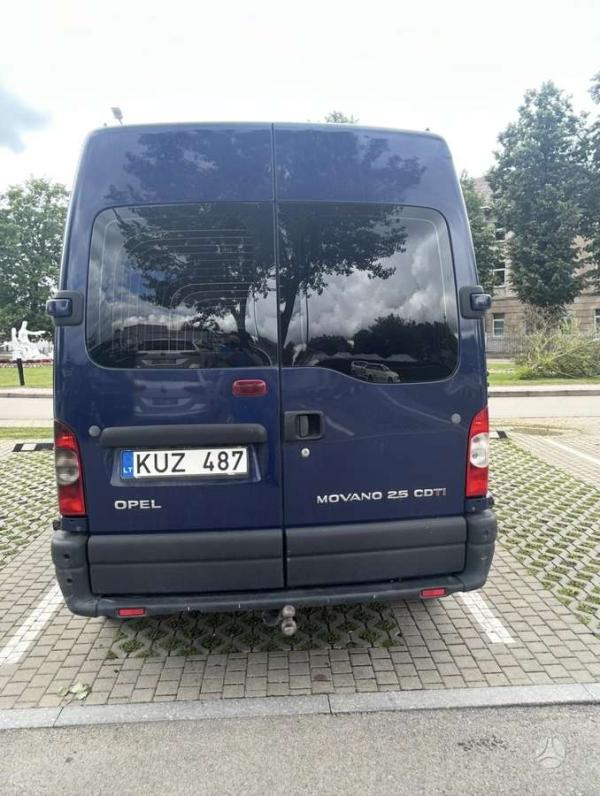 Blue Opel Movano 2006 in Vilkaviskis, with an engine capacity of 2.46 L and mileage of 400 thousand km for 4400 €, photo 4 on AUTOMOTO.COM.LV