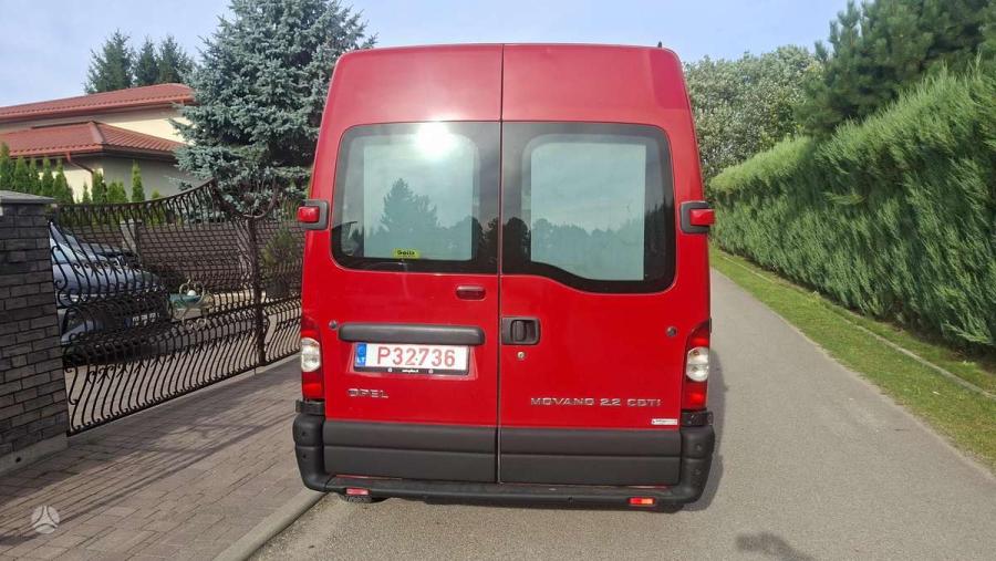 Red Opel Movano 2006 in Kaunas, with an engine capacity of 2.20 L and mileage of 350 thousand km for 4600 €, photo 13 on AUTOMOTO.COM.LV