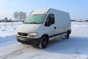 White Opel Movano 2003 in Kaunas, with an engine capacity of 2.20 L and mileage of 237 thousand km for 950 €, photo  on AUTOMOTO.COM.LV