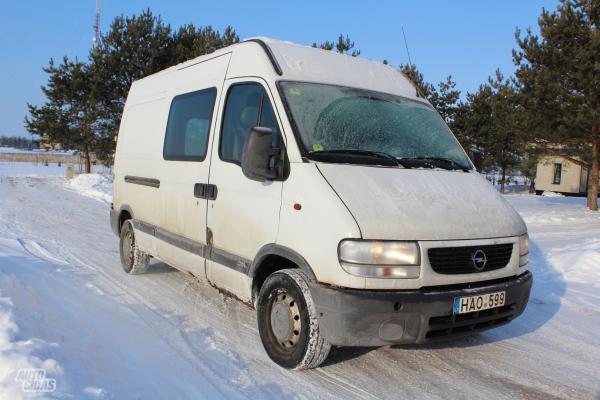 White Opel Movano 2003 in Kaunas, with an engine capacity of 2.20 L and mileage of 237 thousand km for 950 €, photo 3 on AUTOMOTO.COM.LV