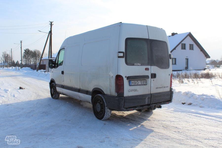 White Opel Movano 2003 in Kaunas, with an engine capacity of 2.20 L and mileage of 237 thousand km for 950 €, photo 4 on AUTOMOTO.COM.LV