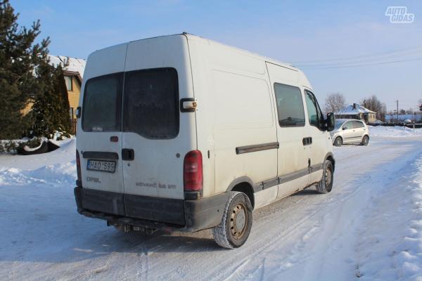 White Opel Movano 2003 in Kaunas, with an engine capacity of 2.20 L and mileage of 237 thousand km for 950 €, photo 5 on AUTOMOTO.COM.LV
