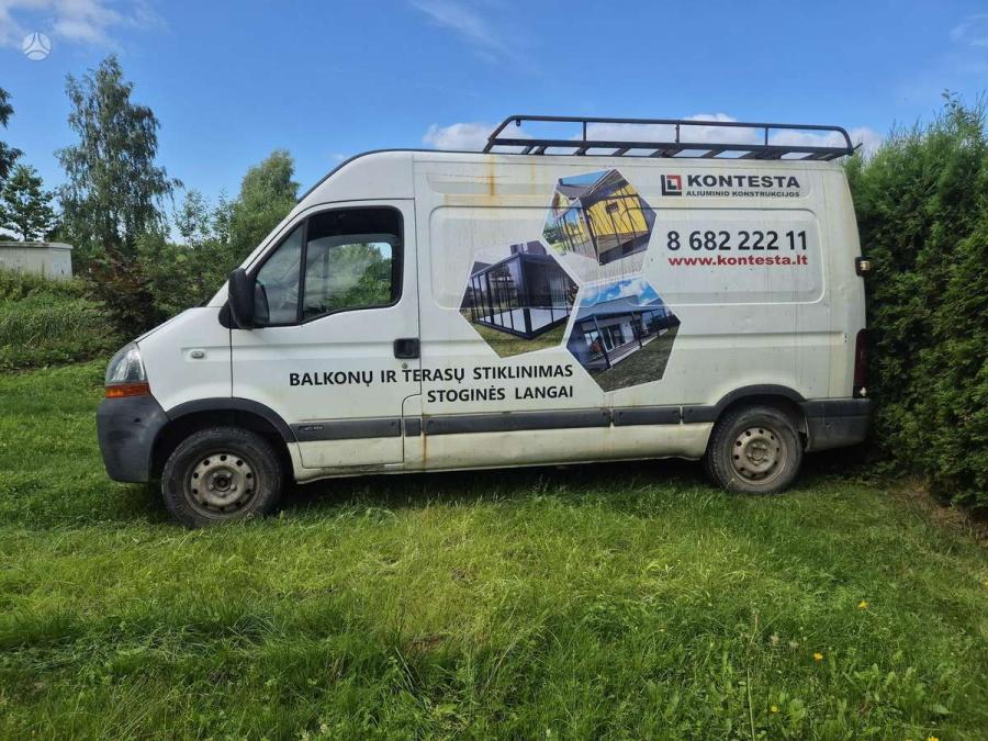 White Opel Movano 2008 in Vilnius, with an engine capacity of 2.46 L and mileage of 230 thousand km for 620 €, photo 11 on AUTOMOTO.COM.LV