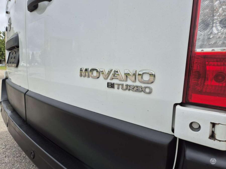 White Opel Movano 2018 in Panevezys, with an engine capacity of 2.30 L and mileage of 451 thousand km for 7600 €, photo 13 on AUTOMOTO.COM.LV