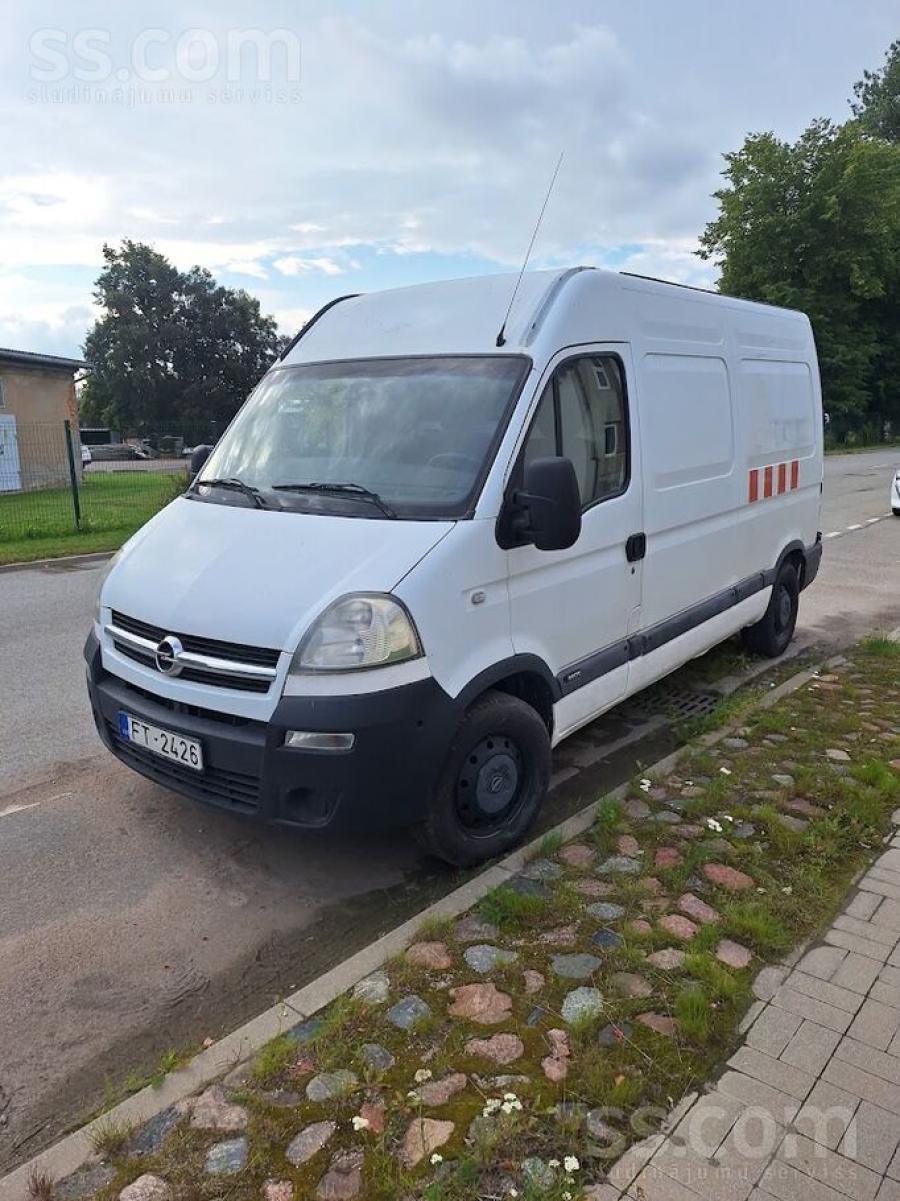 Белый Опель Movano 2004 в Лиепая, объемом двигателя 2.50 л и пробегом 277 тыс. км за 2500 €, фото 1 на AUTOMOTO.COM.LV