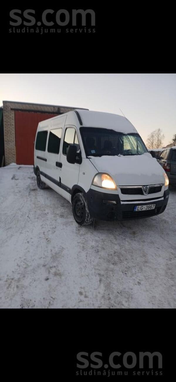 White Opel Movano 2007 in Riga, with an engine capacity of 2.80 L and mileage of 119 thousand km for 4500 €, photo 1 on AUTOMOTO.COM.LV