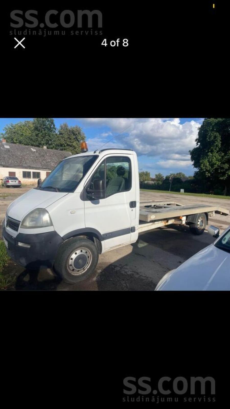 White Opel Movano 2008 in Saldus, with an engine capacity of 2.50 L and mileage of 0 thousand km for 3500 €, photo 2 on AUTOMOTO.COM.LV