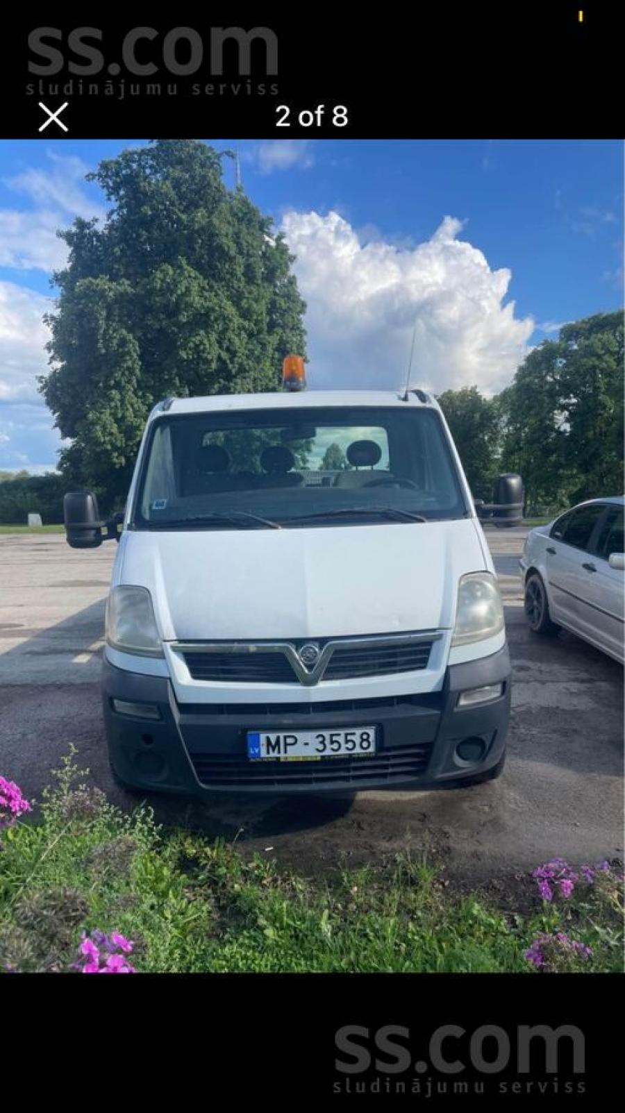 White Opel Movano 2008 in Saldus, with an engine capacity of 2.50 L and mileage of 0 thousand km for 3500 €, photo 4 on AUTOMOTO.COM.LV